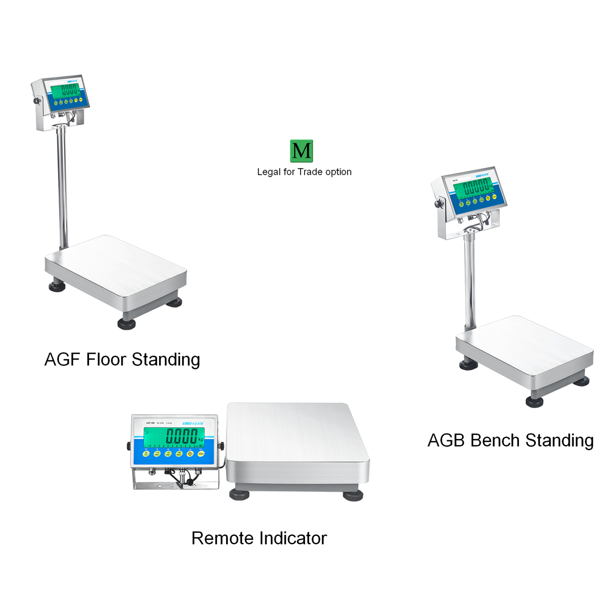 Adam AGB / AGF Bench & Floor Scales | IP67 Checkweighing