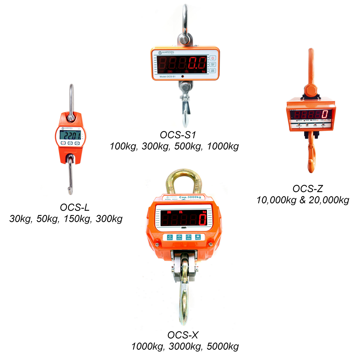 Marsden OCS Crane/Hanging Scales. Low cost. Range of capacities