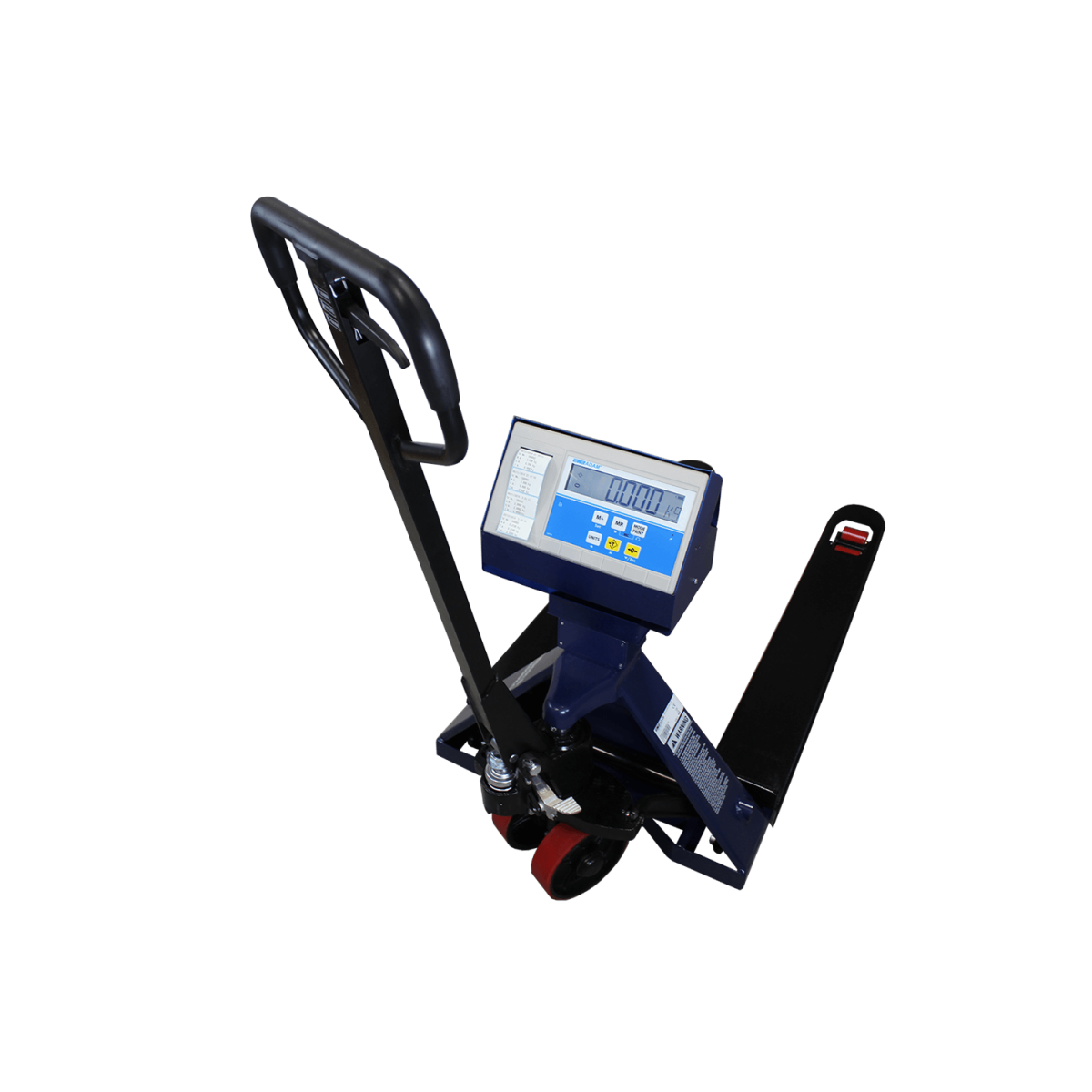 PTT 2000 has steel pallet forks and zero-radius pivoting handle.