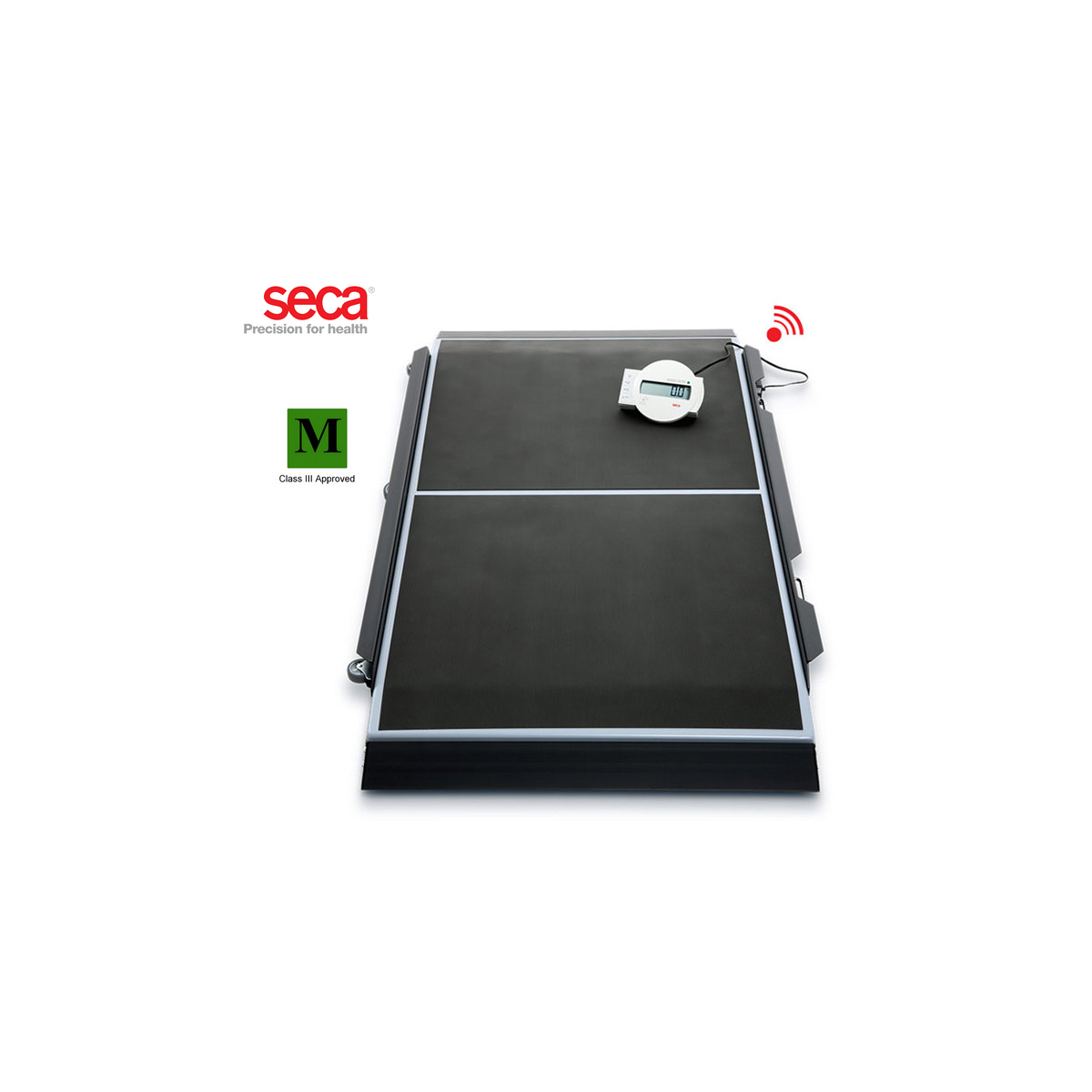 Seca 657 Stretcher Scale weighs patient lying down on a stretcher