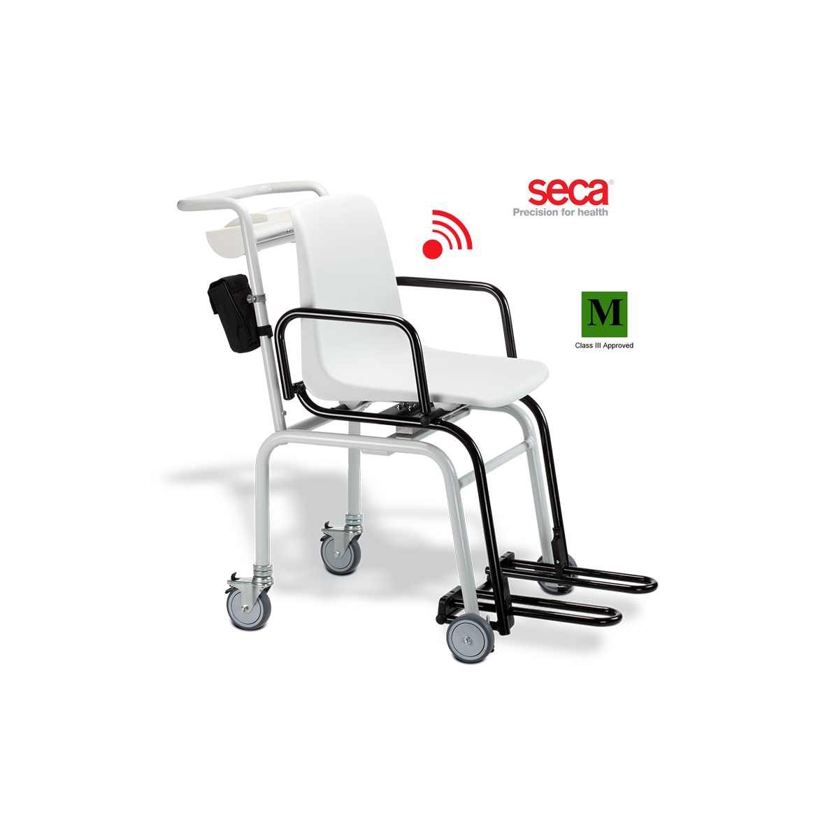 Seca 959 Chair Scale. Fold-up arm and footrests for easy access ...