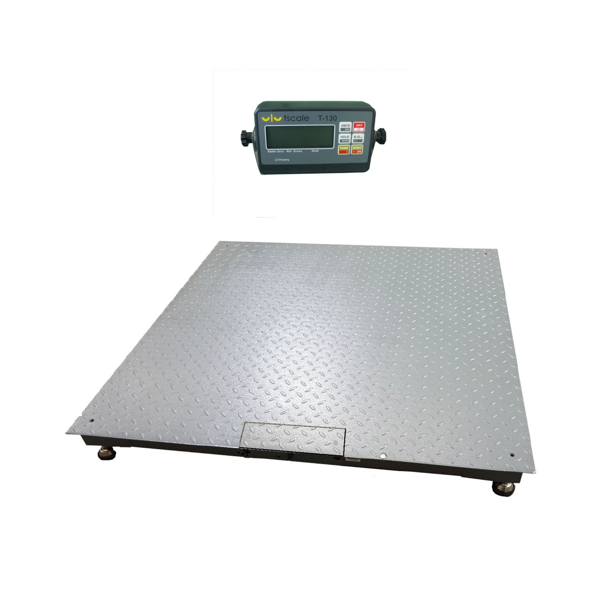 Painted mild steel Low cost platform scale complete with indicator.