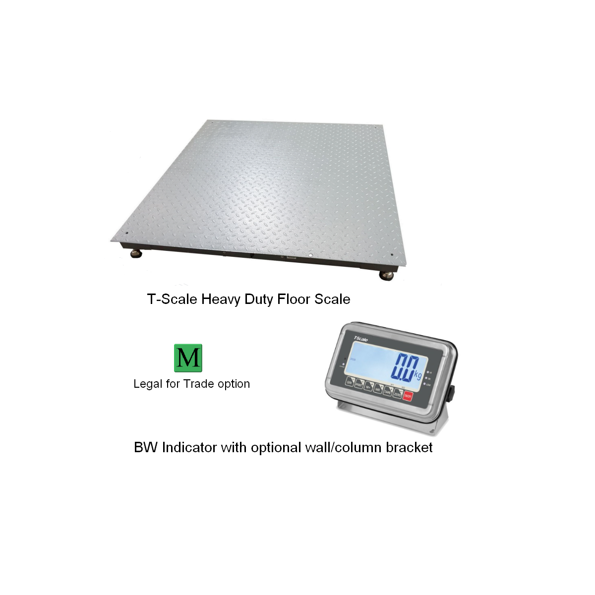 Ideal solution for applications requiring a heavy duty floor scale.